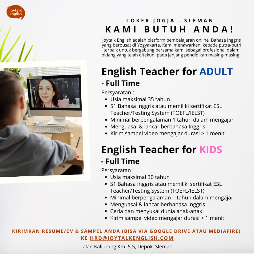 TEACHING VACANCIES | Program Studi Pendidikan Bahasa Inggris
